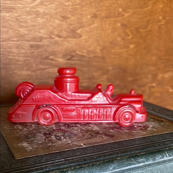 victory glass | Accents | Vintage Red Fire Truck Glass Candy Container ...